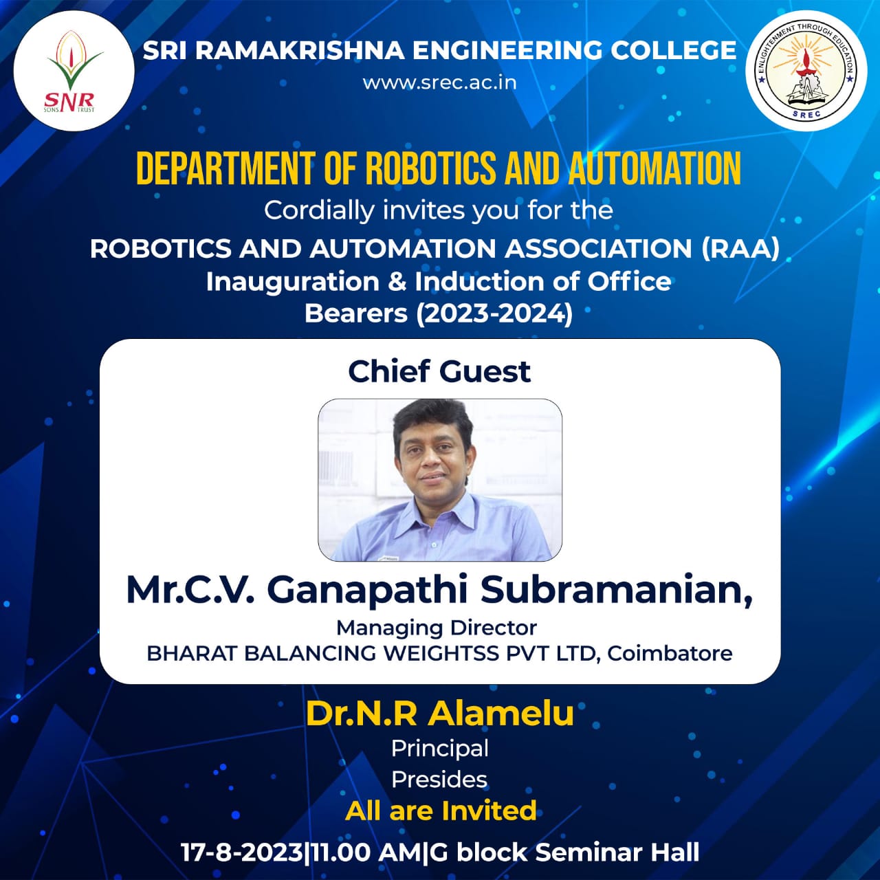 Department of Robotics & Automation | SREC | Coimbatore