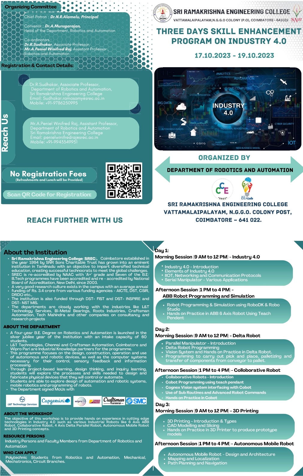 Department of Robotics & Automation | SREC | Coimbatore